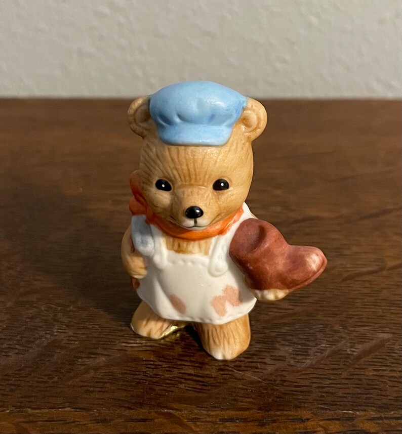 1980’s Homco Cobbler Bear Figurine- Vintage Ceramic Shoe Maker Teddy ...