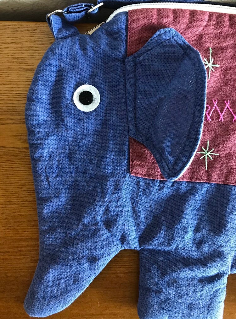 Vintage Cloth Elephant Purse Elephant Shaped Fabric Shoulder - Etsy