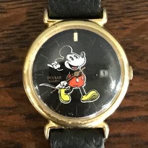 1980’s Pulsar Disney Mickey Mouse Calendar Watch- Vintage Women’s ...