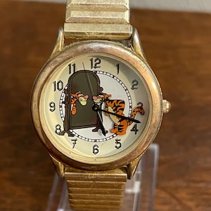 1990’s Disney Time Works Tigger Watch- Vintage Disney Looking in a ...