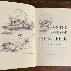 1953 Edition of on the Banks of Plum Creek by Laura Ingalls Wilder ...