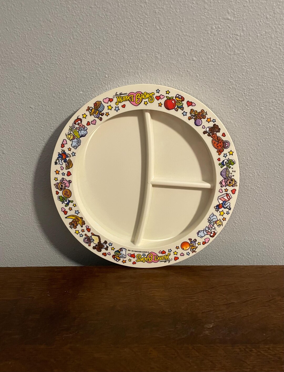 1988 Muppet Babies Melamine Divided Plate- Vintage Melamine Muppet ...