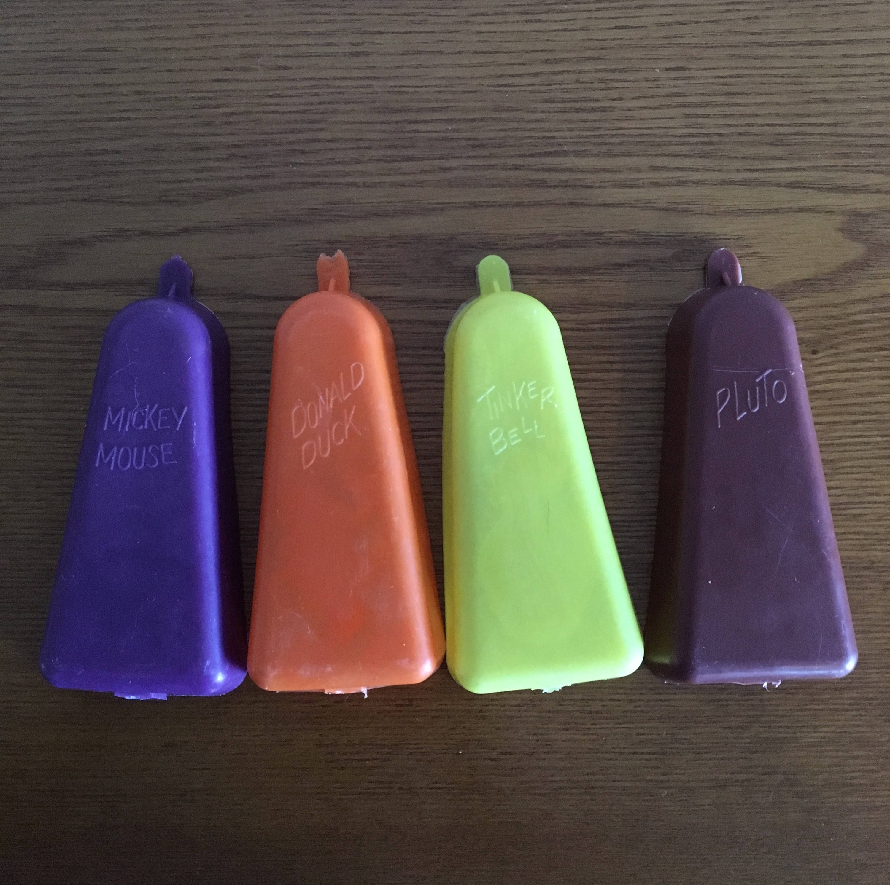 Vintage Disney Popsicle Molds- Mickey Mouse, Tinker Bell, Donald Duck ...