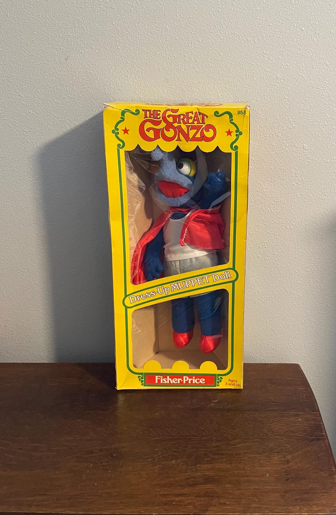 1982 Fisher Price the Great Gonzo Dress-up Muppet Doll, in Original Box- Vintage Gonzo Muppet ...