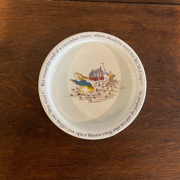 Peter Rabbit Plate and Bowl - Etsy