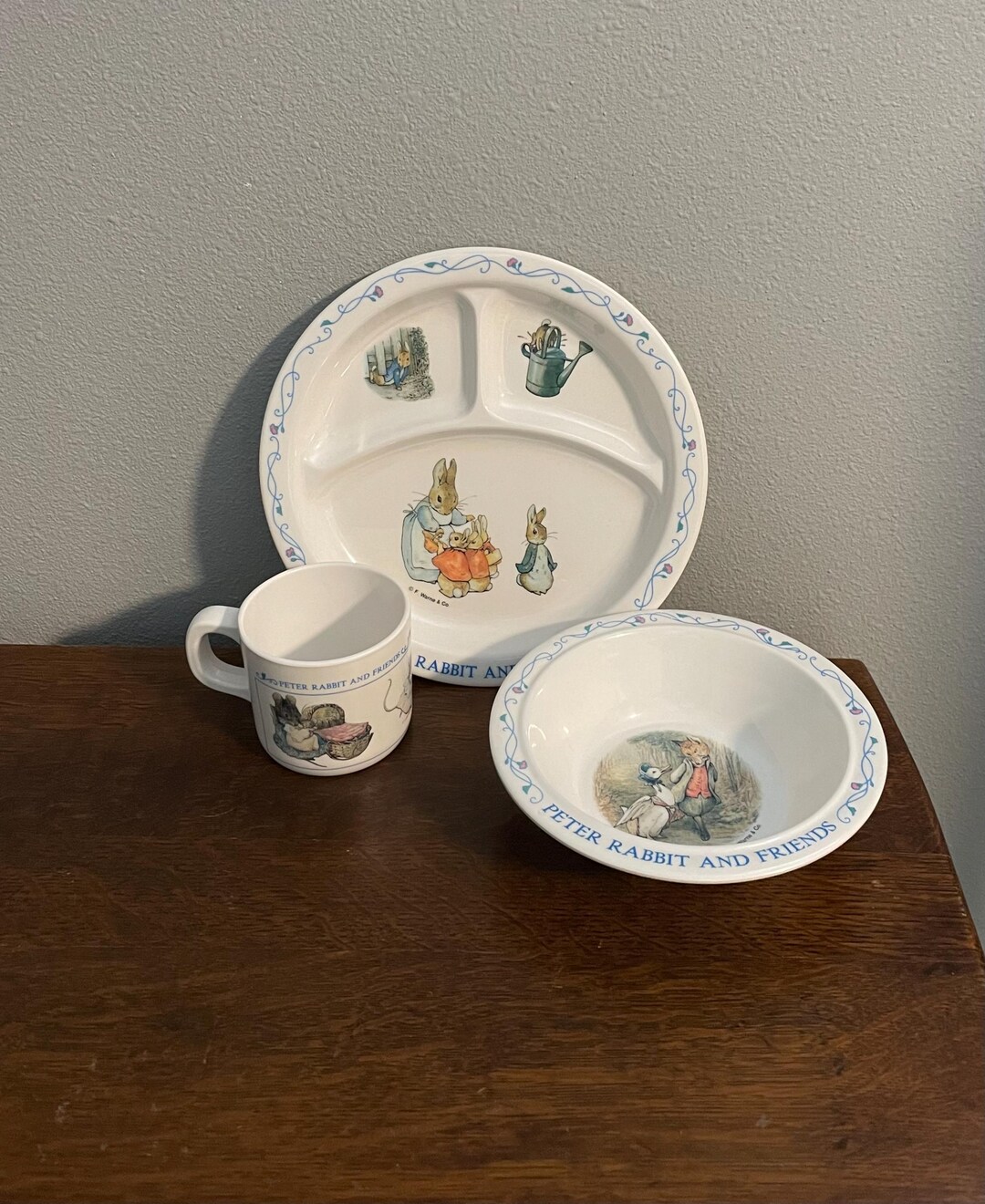 1990s Eden Gifts Beatrix Potter Melamine Dish Set Vintage Melamine ...