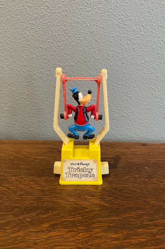 1977 Disney Goofy Tricky Trapeze Toy Vintage Push Button | Etsy