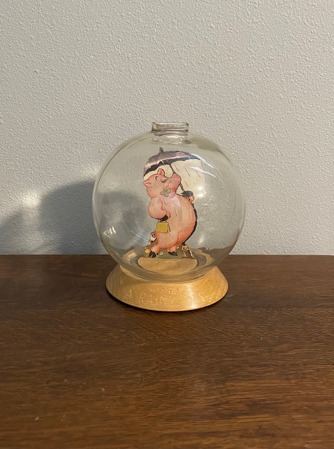 1940’s Vic Moran Bubble Bank- Vintage Save for a Rainy Day Pig Bubble ...