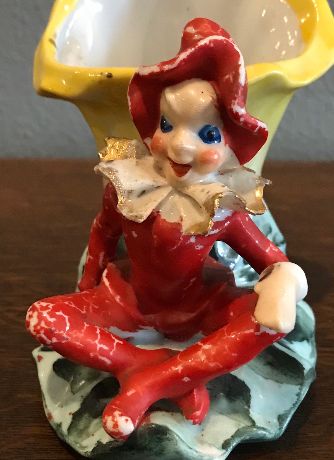 1950's Elf and Flower Vase Vintage Ceramic Elf Vase Made - Etsy