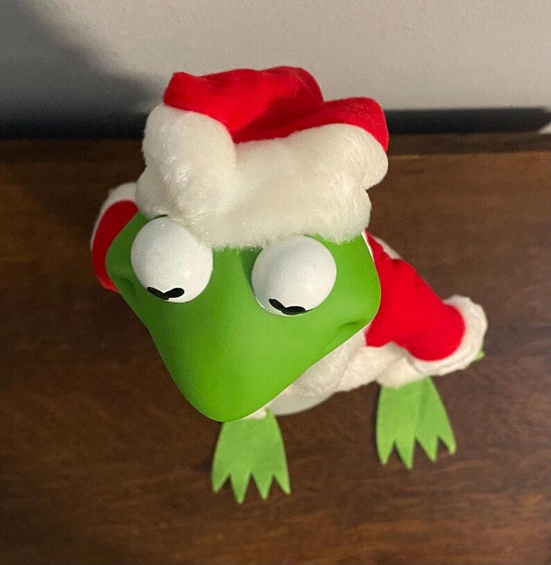 1990 Hamilton Gifts Santa Kermit the Frog Doll- Vintage Christmas ...