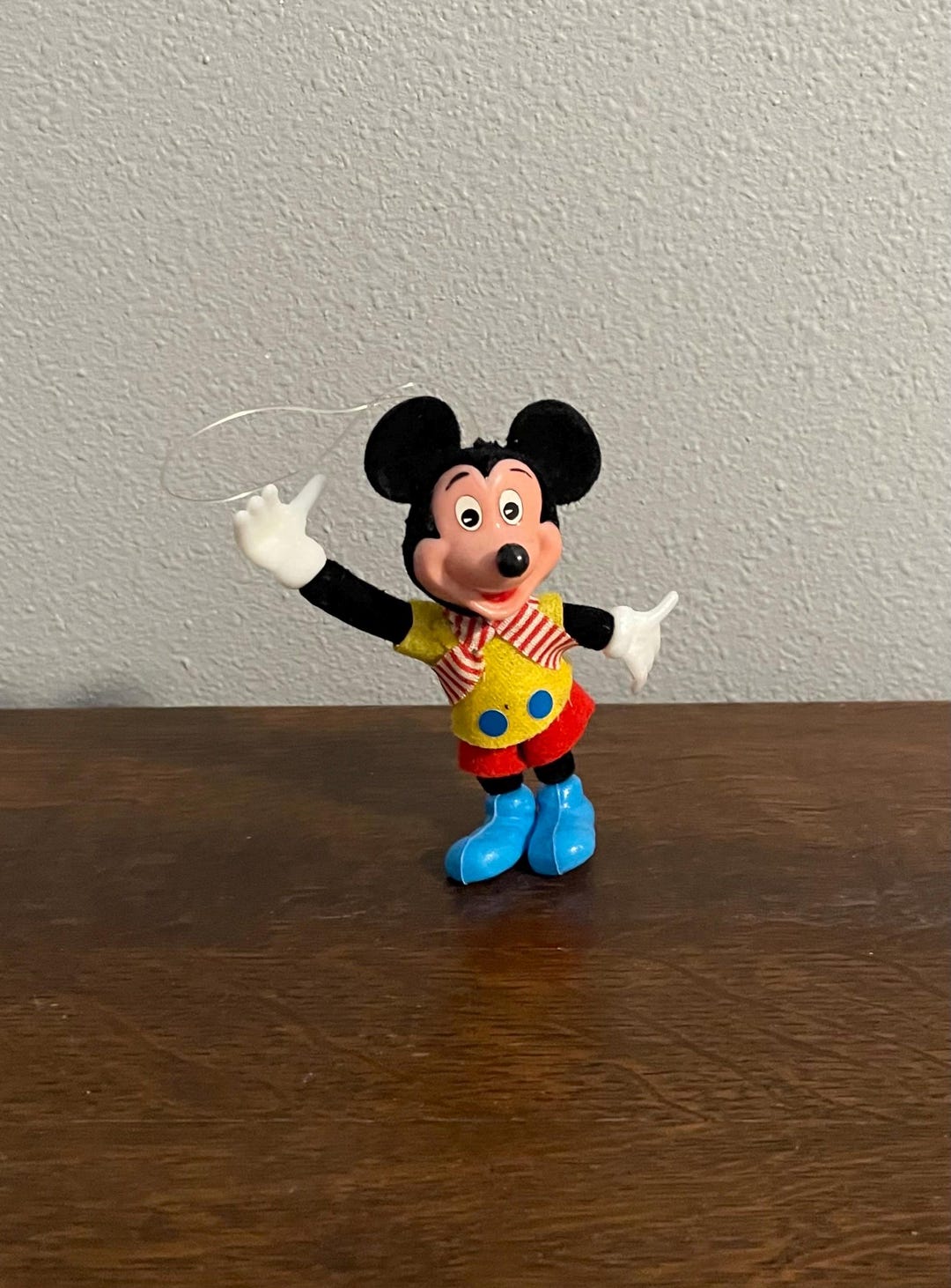 1960’s Disney Flocked Mickey Mouse Ornament- Mid Century Flocked Disney ...