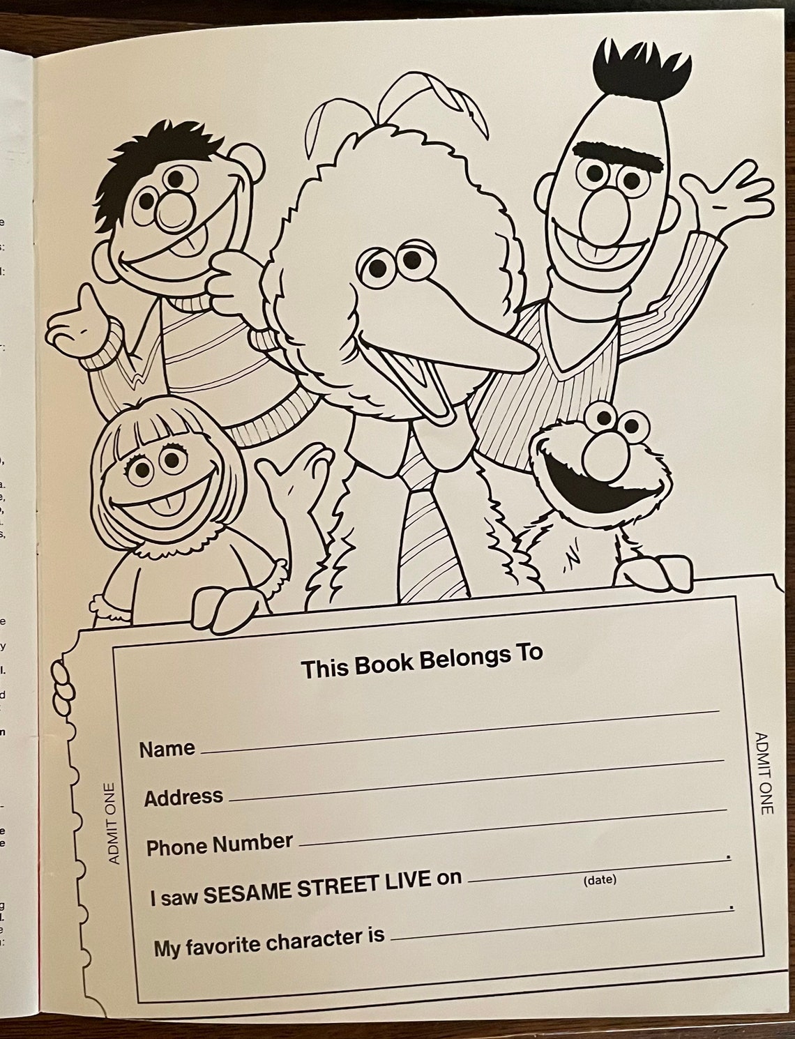 1989 Sesame Street Live Program and Activity Book Vintage | Etsy