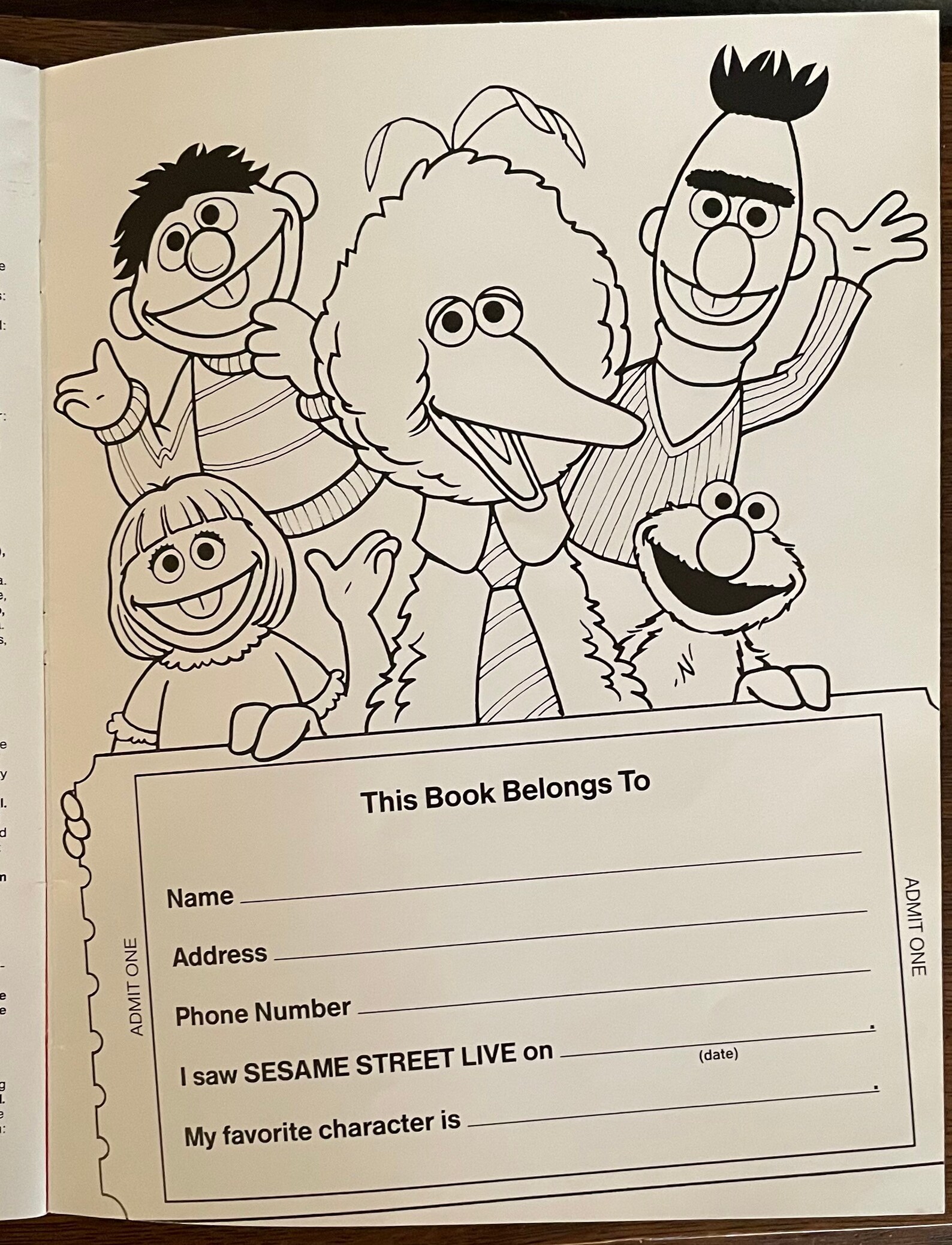 1989 Sesame Street Live Program and Activity Book Vintage | Etsy