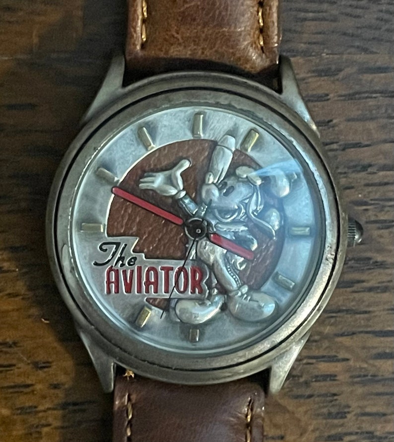1990’s Disney Time Works Limited Edition Mickey Mouse the Aviator Watch ...