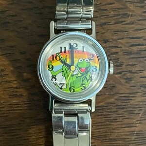 1982 Timex Kermit the Frog Watch Vintage Women's Manual Wind up Rainbow ...