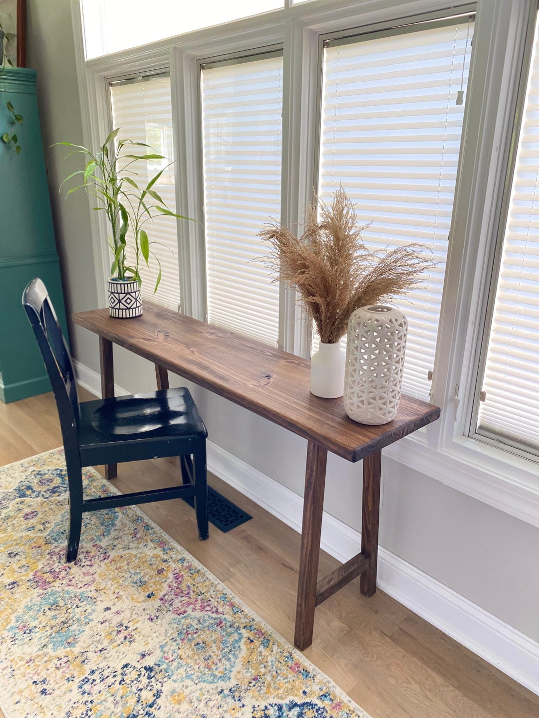 Solid Wood Writing Desk | Writing Table | Accent Table | Computer Desk ...