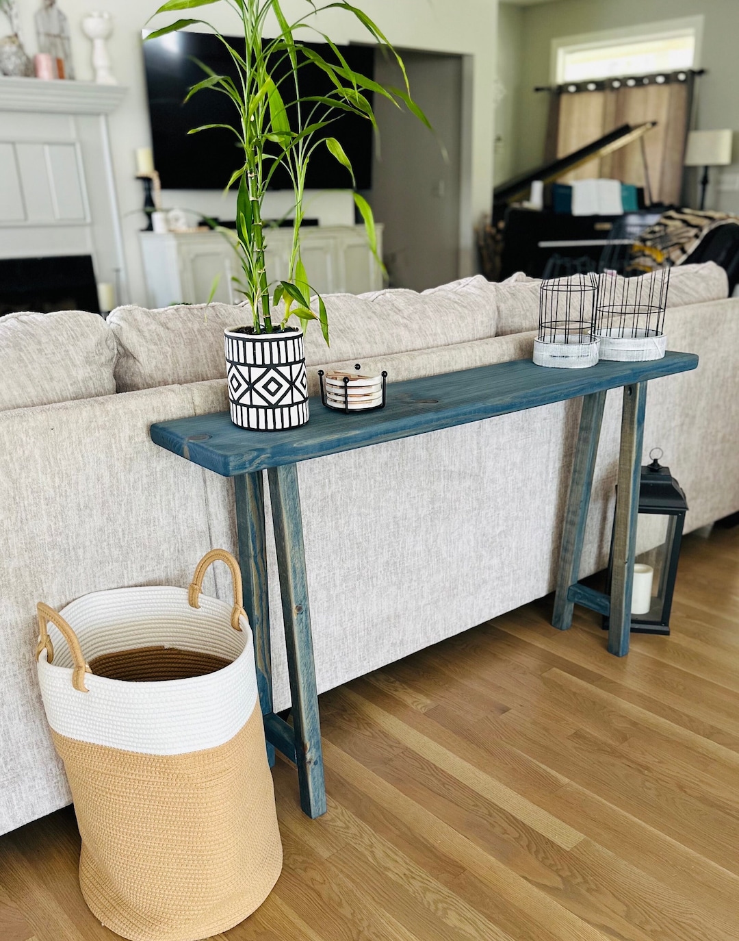 Narrow Solid Wood Console Table: Entryway, Foyer, Hallway, Customize ...