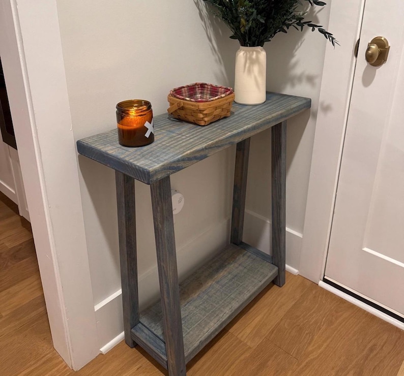 Narrow Solid Wood Console Table: Entryway, Foyer, Hallway, Customize ...