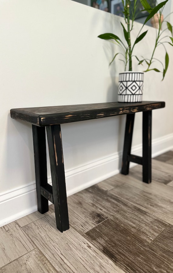 Black farm bench store