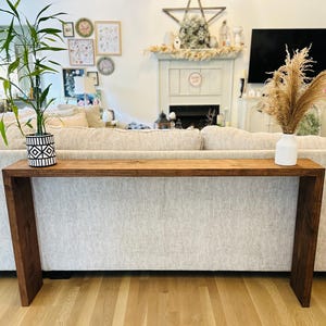 Waterfall Edge Console Table: Sofa Table for Entryway, Foyer - Etsy