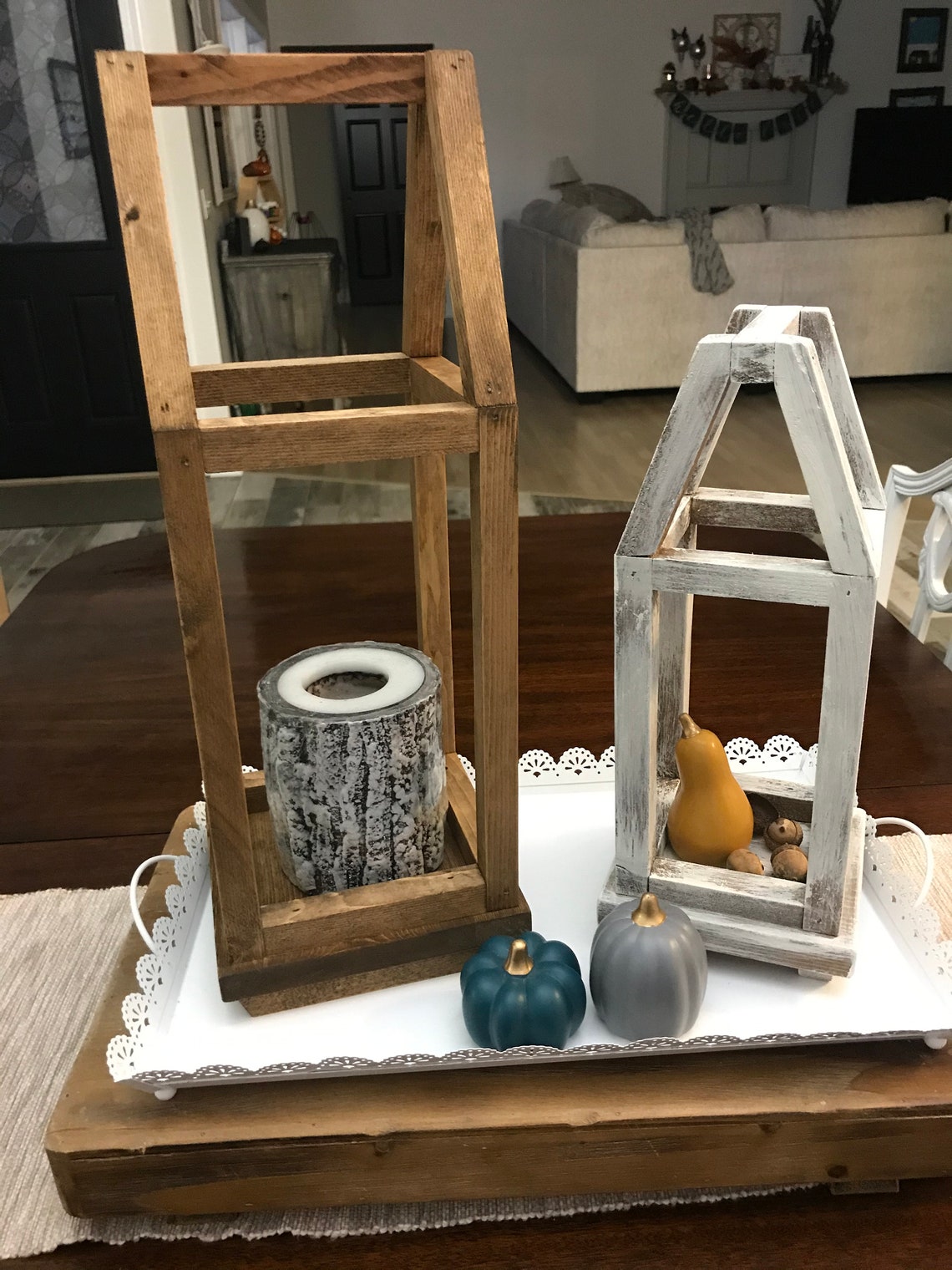 Rustic Farmhouse Lantern Wooden Lantern Farmhouse Decor - Etsy