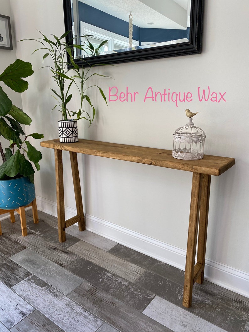 Narrow Solid Wood Console Table: Entryway, Foyer, Hallway, Customize ...
