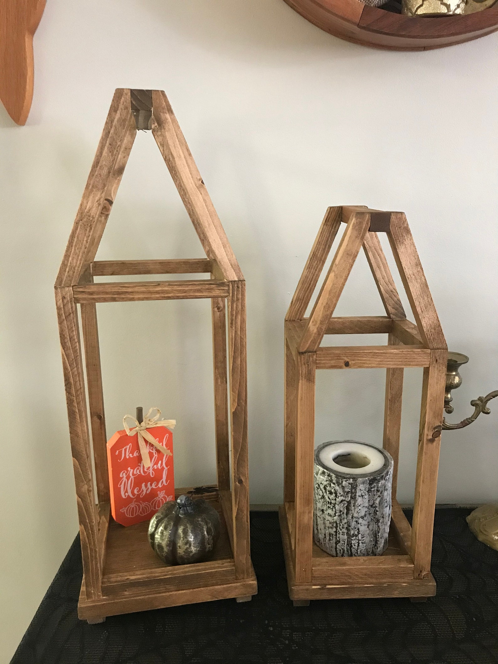 Rustic Farmhouse Lantern Wooden Lantern Farmhouse Decor - Etsy