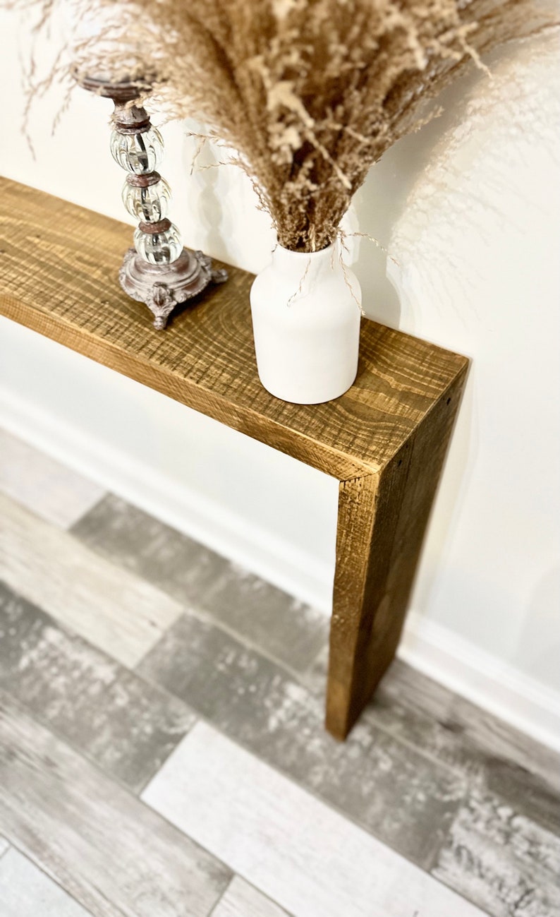 Waterfall Edge Console Table: Sofa Table for Entryway, Foyer - Etsy