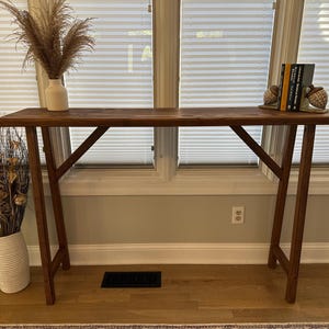 Wood Breakfast Bar | Bar Height Table | Rustic Bar Top Table | Behind ...