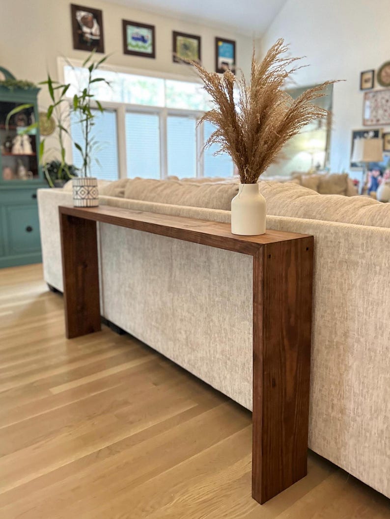 Waterfall Edge Console Table: Sofa Table for Entryway, Foyer - Etsy
