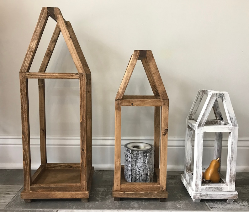 Rustic Farmhouse Lantern Wooden Lantern Farmhouse Decor | Etsy