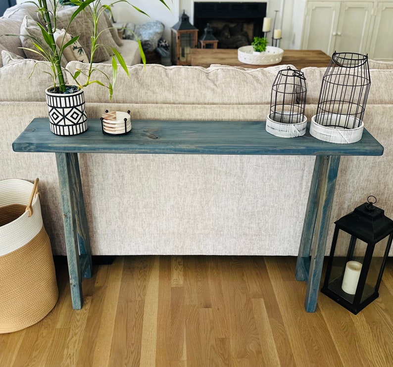 Narrow Solid Wood Console Table: Entryway, Foyer, Hallway, Customize ...