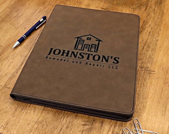 Personalized Leather Portfolio - Etsy