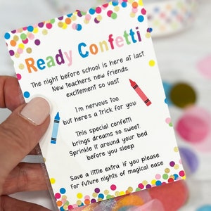 First Day of School Gift Personalized Kindergarten Gift Ready Confetti ...