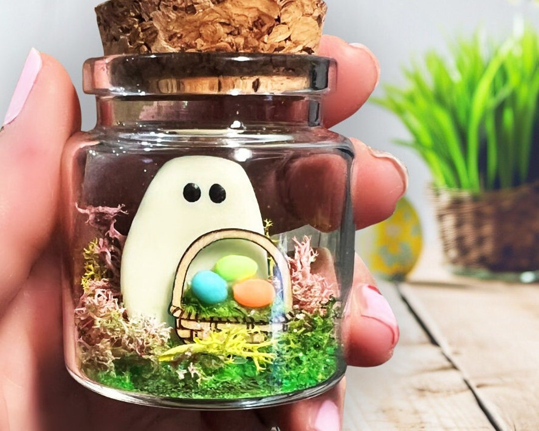 Ghost in a Bottle, Glows in the Dark, Personalized Easter Gifts, Basket ...