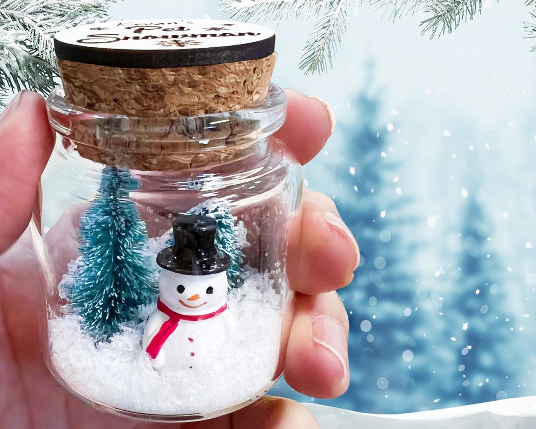 Pet Snowman in a Bottle | Personalized Christmas Party Favors - Etsy