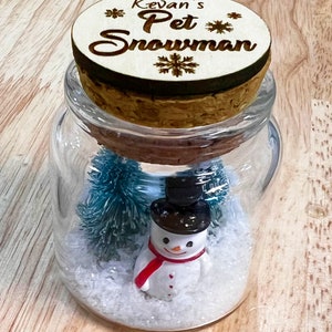 Pet Snowman in a Bottle | Personalized Christmas Party Favors - Etsy
