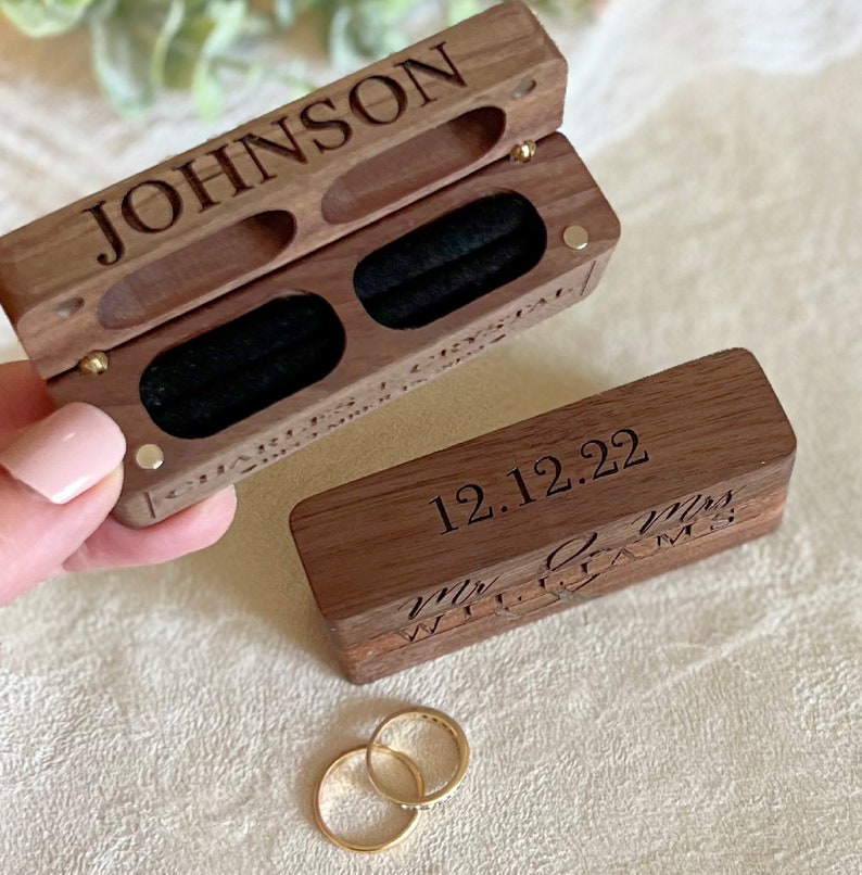Ring Box for 2 Rings Wedding Ceremony - Etsy
