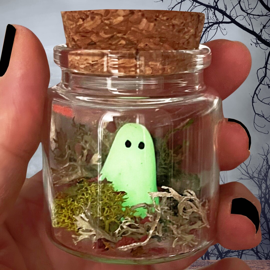 Halloween Ghost in a Bottle, Glows in the Dark - Etsy