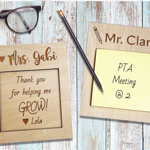 Teacher Sticky Note Holder Personalized Teacher Gift Teacher - Etsy