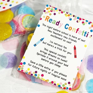 First Day of School Gift Personalized Kindergarten Gift Ready Confetti ...