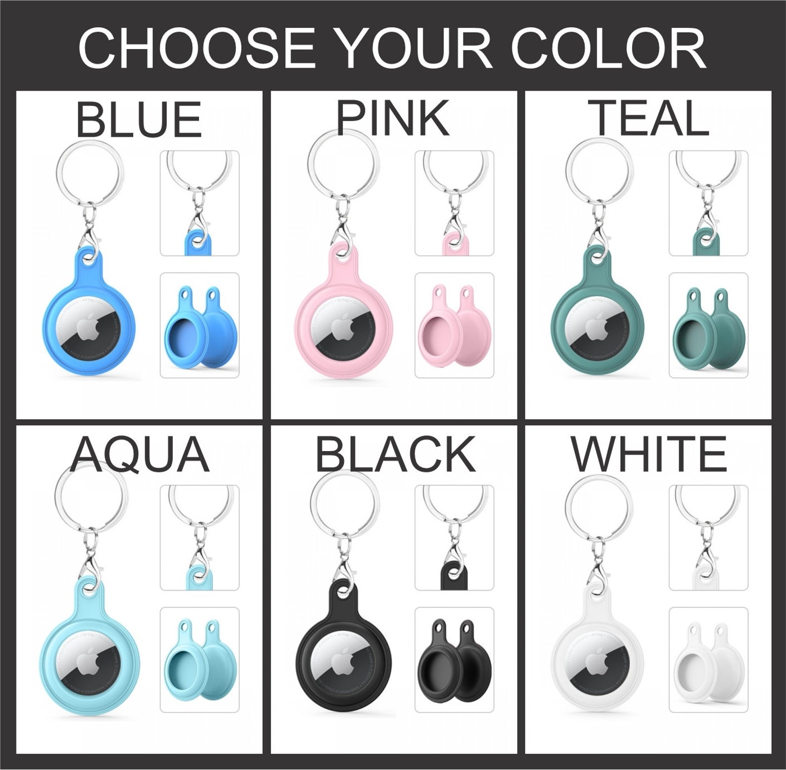 Airtag Keychain Air Tag Holder Personalized Silicone | Etsy