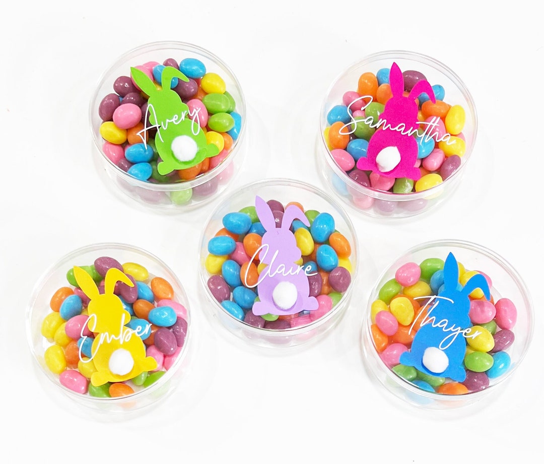 Easter Candy Containers Personalized With Name, Bunny Design - Etsy