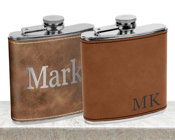 Personalized Engraved Flasks With Monogrammed Designs or | Etsy