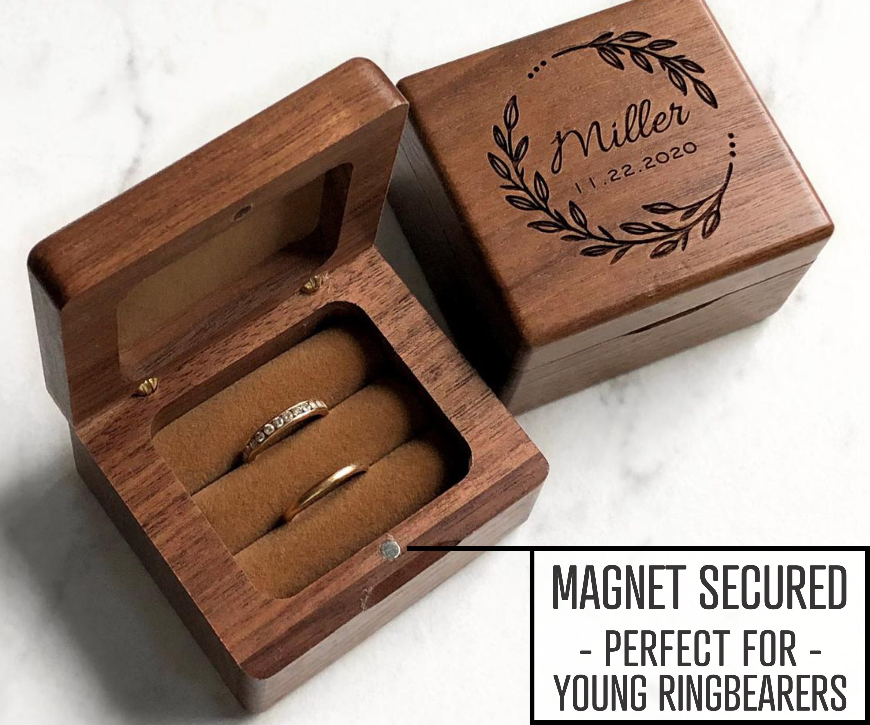 Custom Wedding Ring Box Wood Ring Box Engagement Ring Box | Etsy Canada