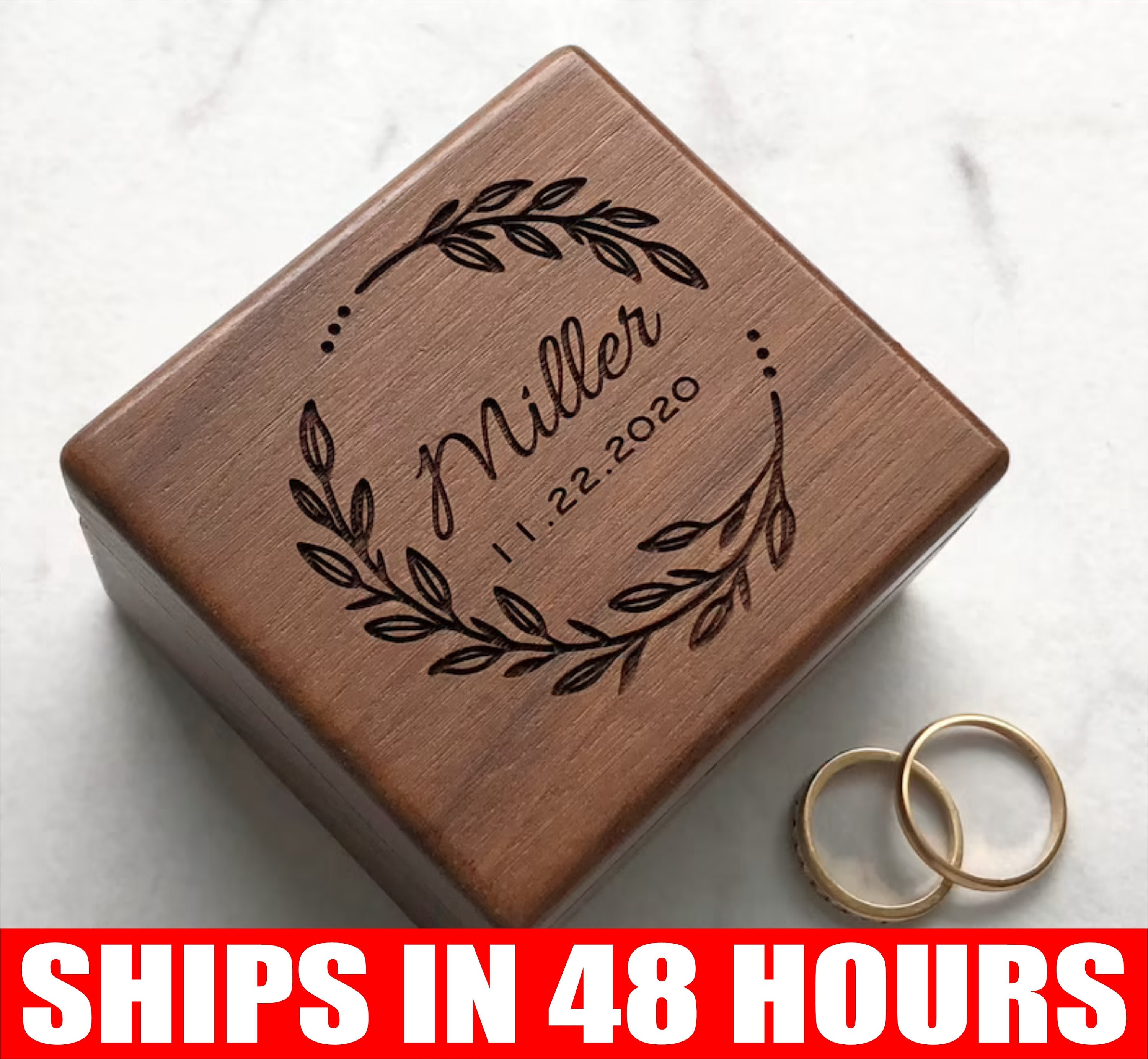 Custom Wedding Ring Box Wood Ring Box Engagement Ring Box - Etsy Canada