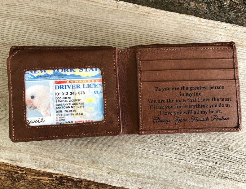 Personalized Men's Wallet Custom Engraved Wallet - Etsy