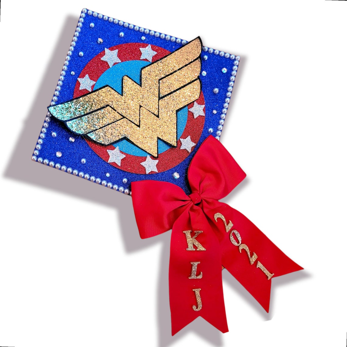 Wonder Woman Graduation Cap Topper, Class of 2022, Custom Grad Caps - Etsy