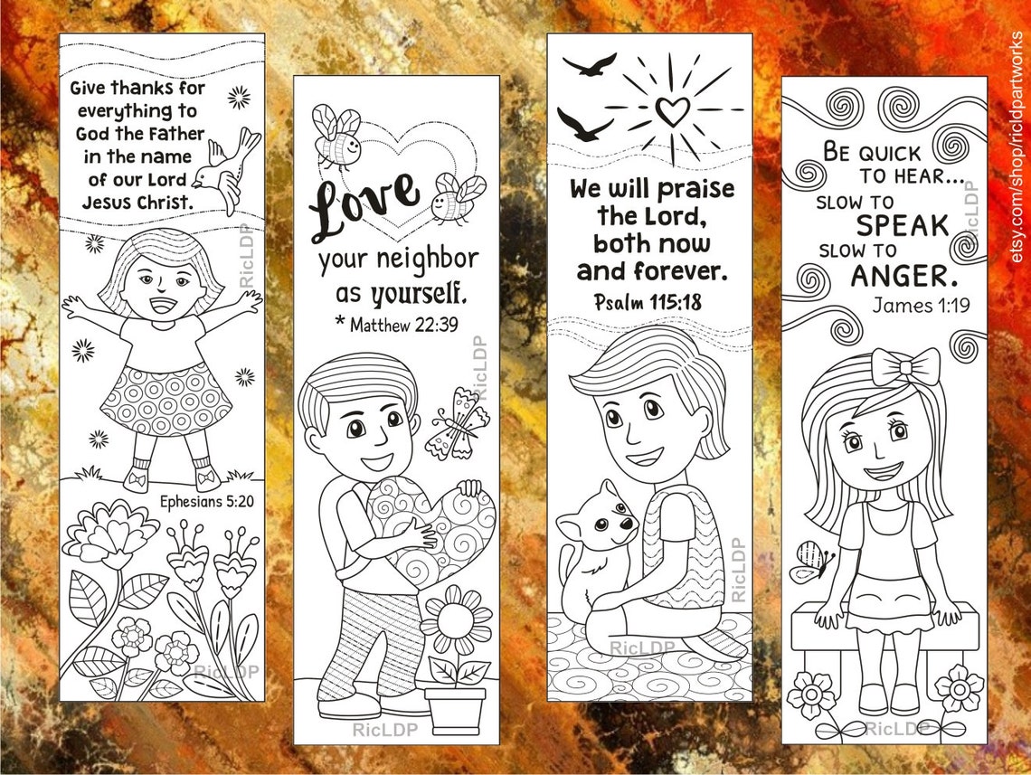 Printable Bookmarks Coloring Bible Quotes Ephesians 5 Psalm 119 ...