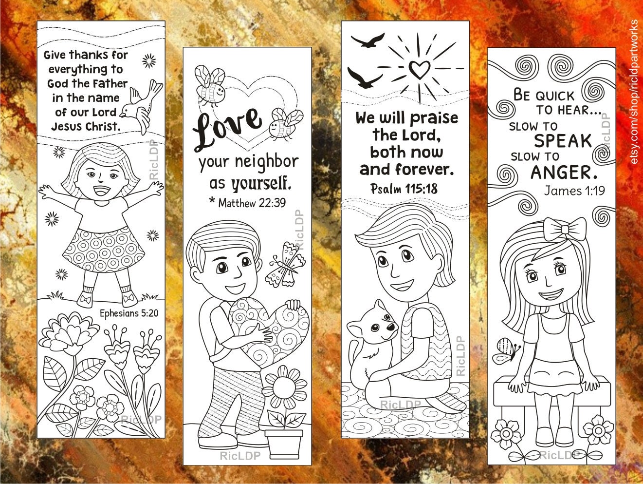 Printable Bookmarks Coloring Bible Quotes Ephesians 5 Psalm 119 ...